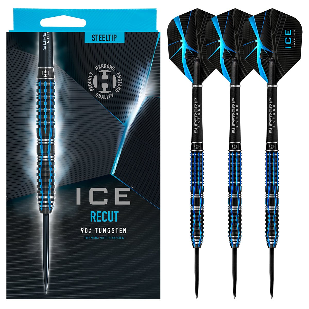 New product alert - Ice Recut 90% Tungsten Steel Tip Darts by Harrows ...