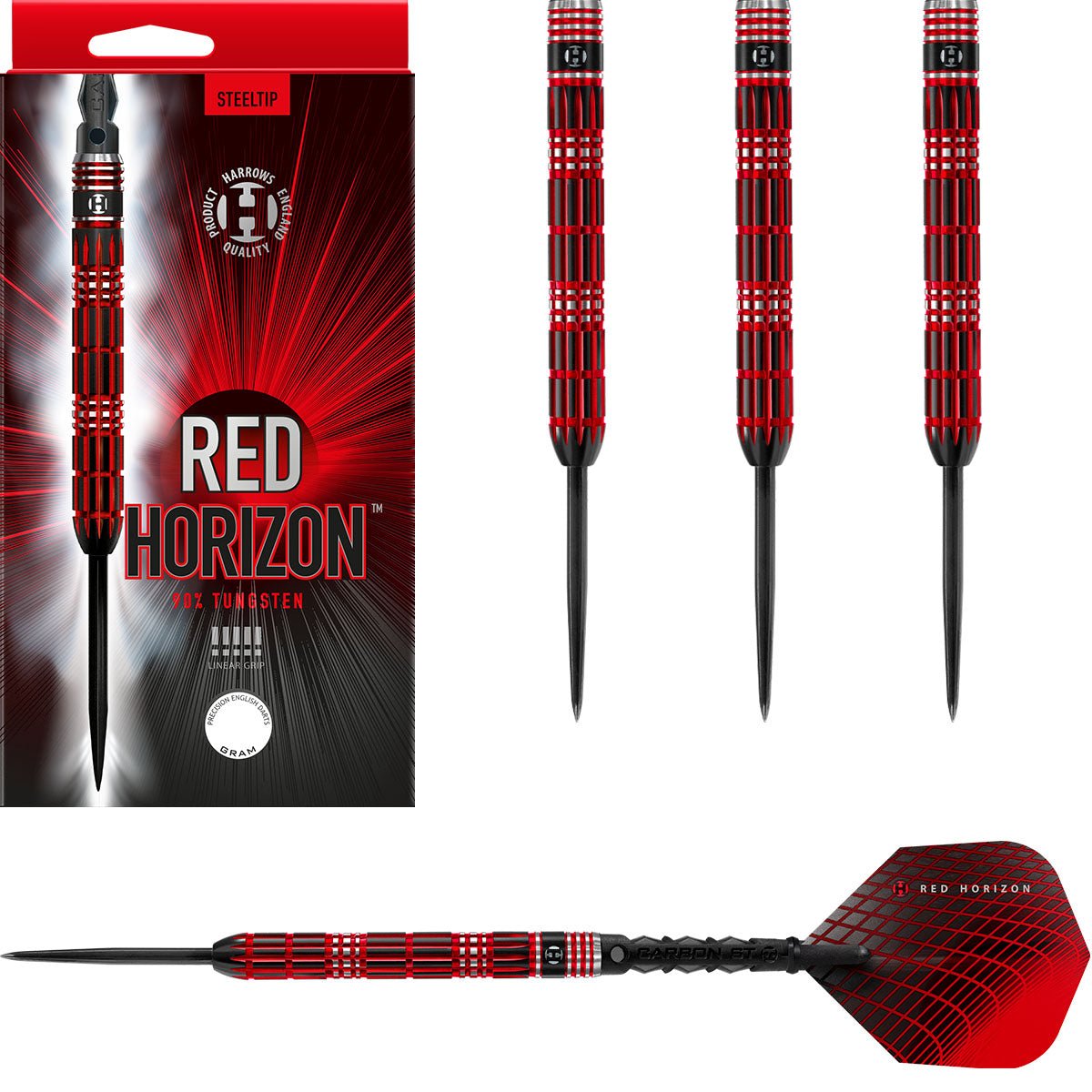 New product alert - Red Horizon 90% Tungsten Steel Tip Darts by Harrow ...