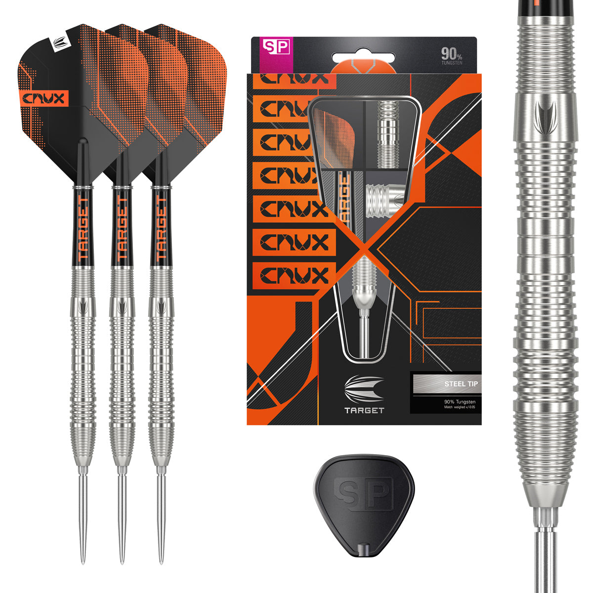 Crux 03 90% Tungsten Swiss Point Steel Tip Darts by Target– Rebel Darts