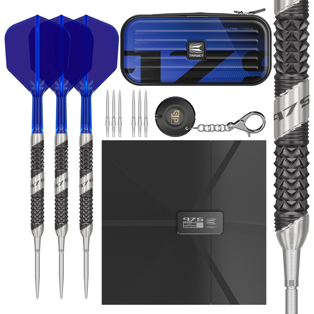 975 Ultra Marine 01 97.5% Tungsten Swiss Point Steel Tip Darts by Targ ...