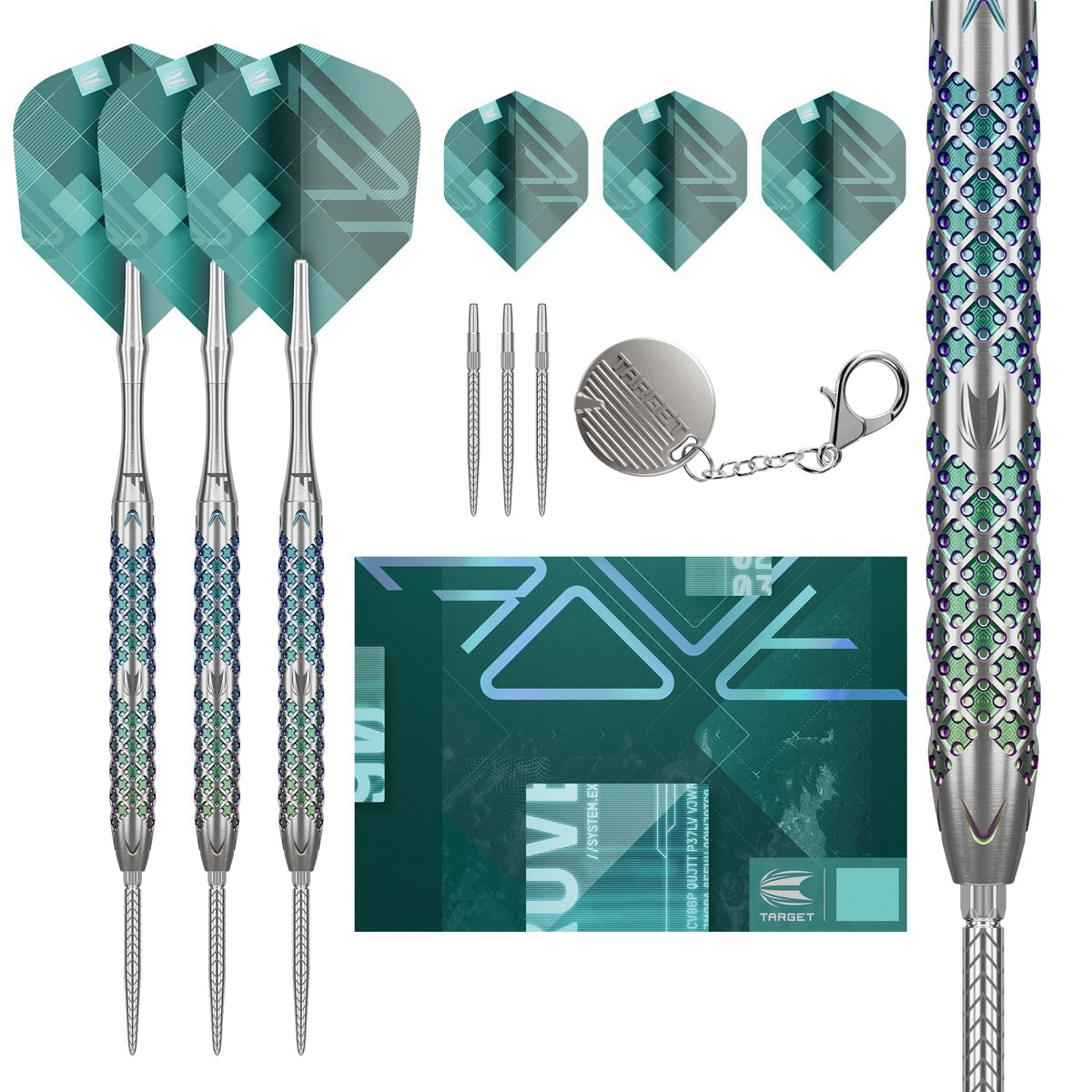 Rove 01 90% Tungsten SP Steel Tip Darts by Target– Rebel Darts