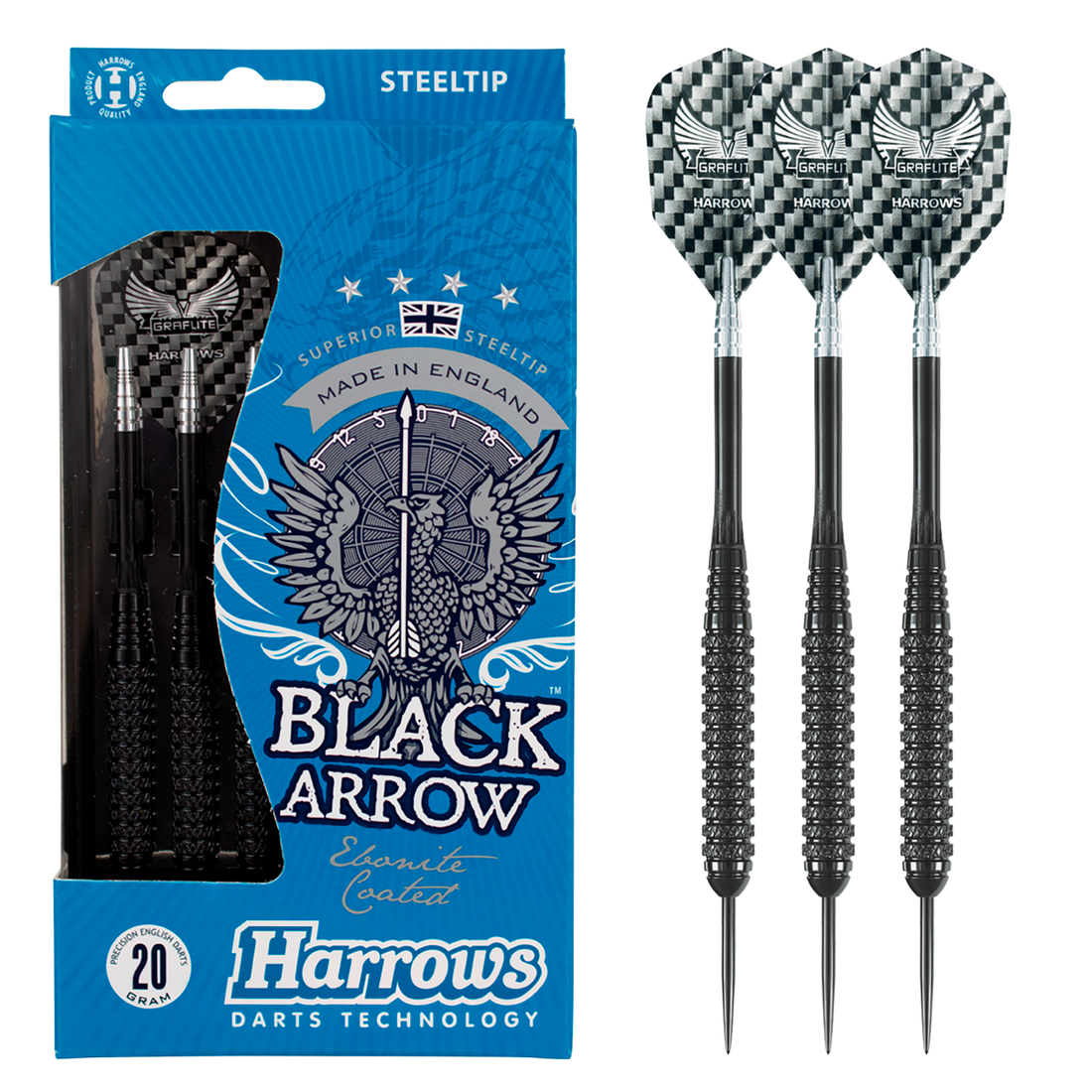 Black Arrow 20gK Steel Tip Darts– Rebel Darts
