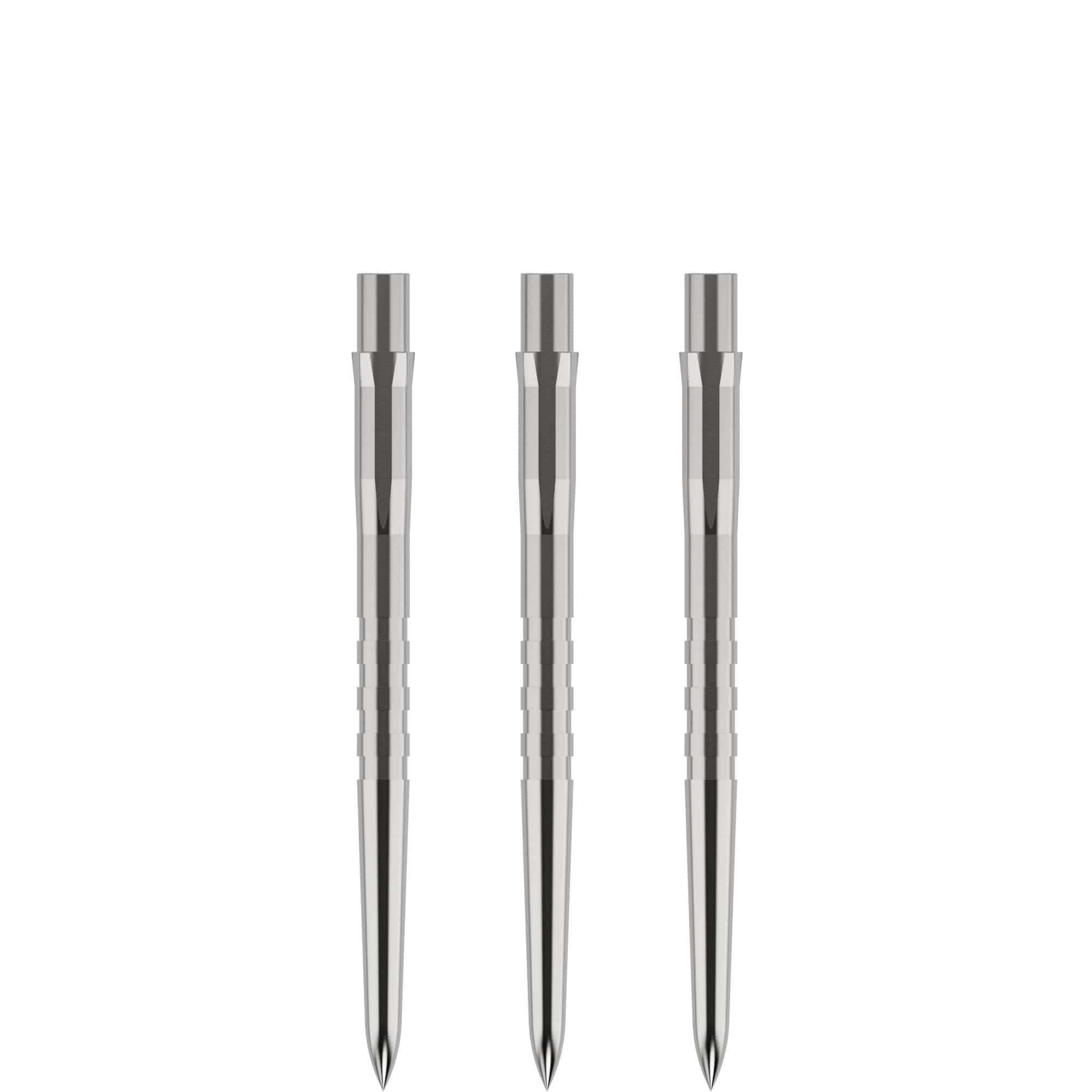 Mission Caliburn 32mm EVO Dart Points, Grooved , Silver– Rebel Darts