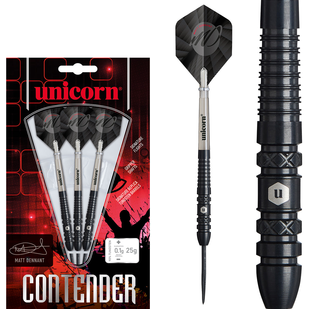 Matt Dennant 90% Tungsten Steel Tip Darts by Unicorn– Rebel Darts