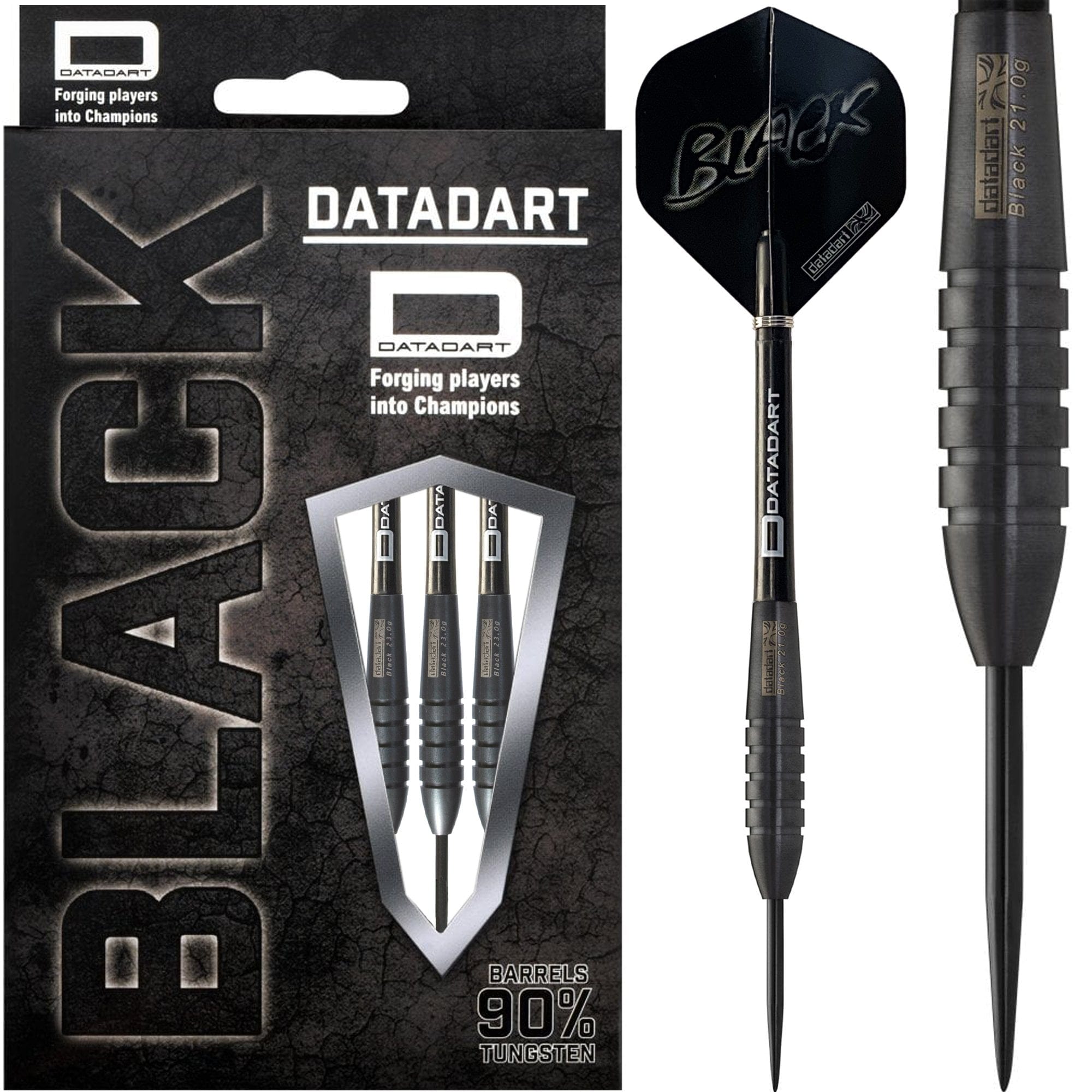 Datadart Black Darts - Steel Tip - Titanium Matt - Torpedo - S1– Rebel ...