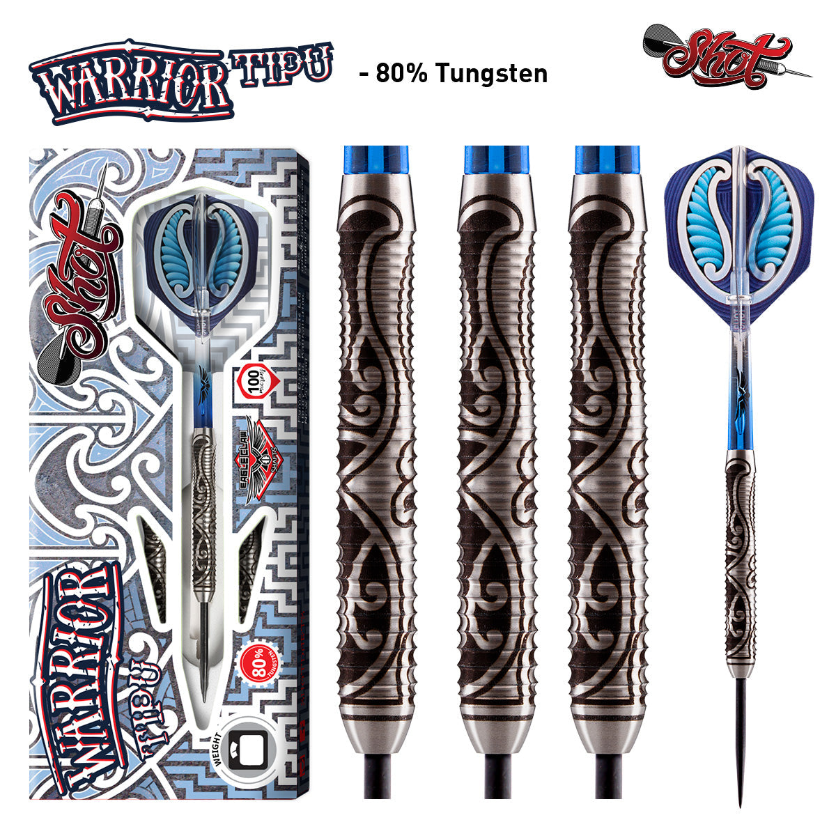 Warrior Tipu 80% Tungsten Steel Tip Darts by Shot– Rebel Darts