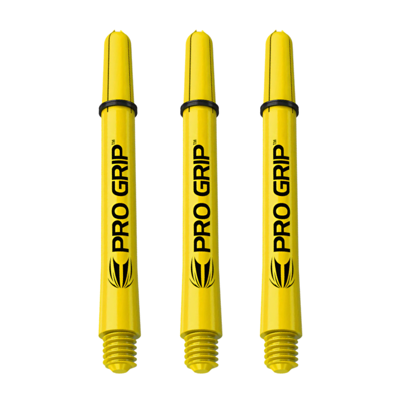 Target Pro Grip Dart Shafts, Yellow, Intermediate Length– Rebel Darts